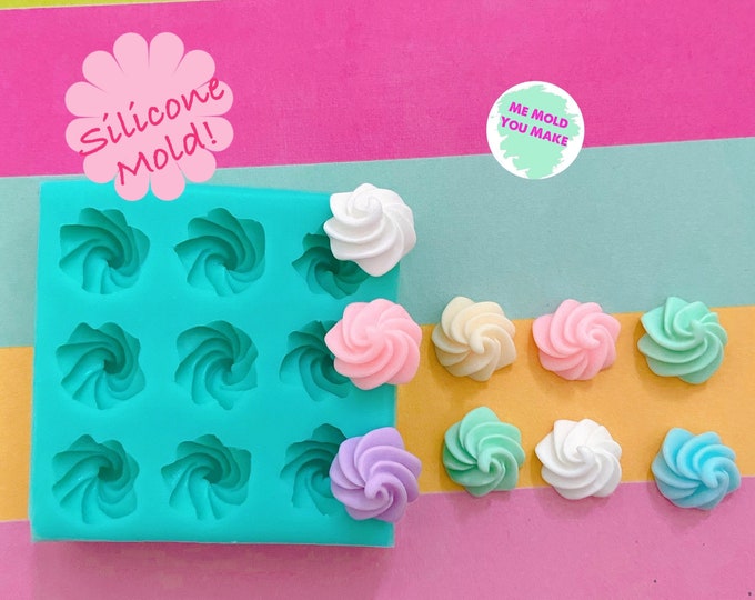 15mm Miniature Cream Swirl Silicone Mold / Mould - Etsy