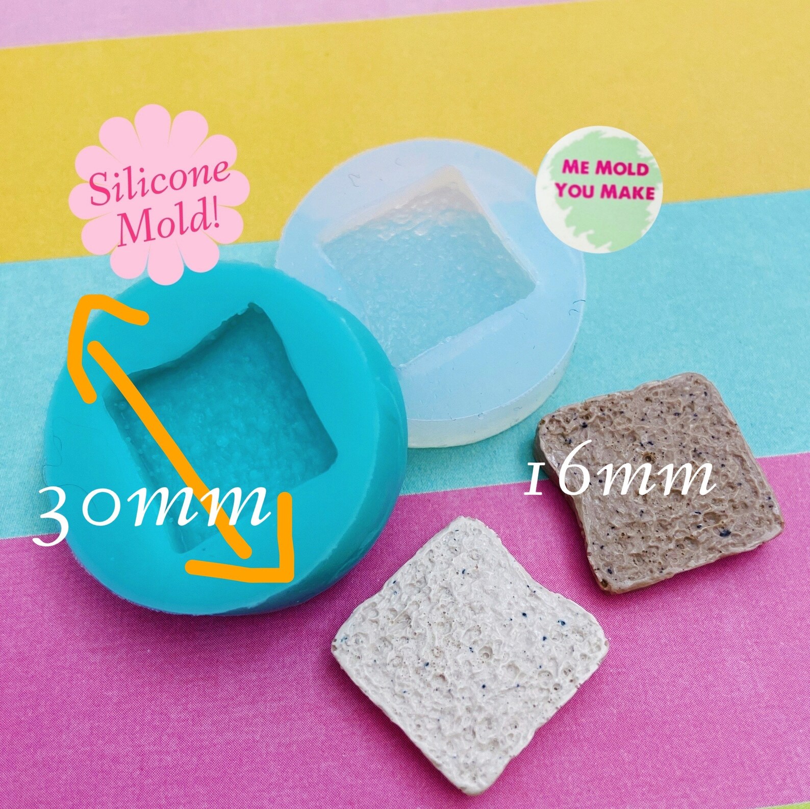 Mini Toast/ Bread Slice Silicone Mold/ Mould - Etsy