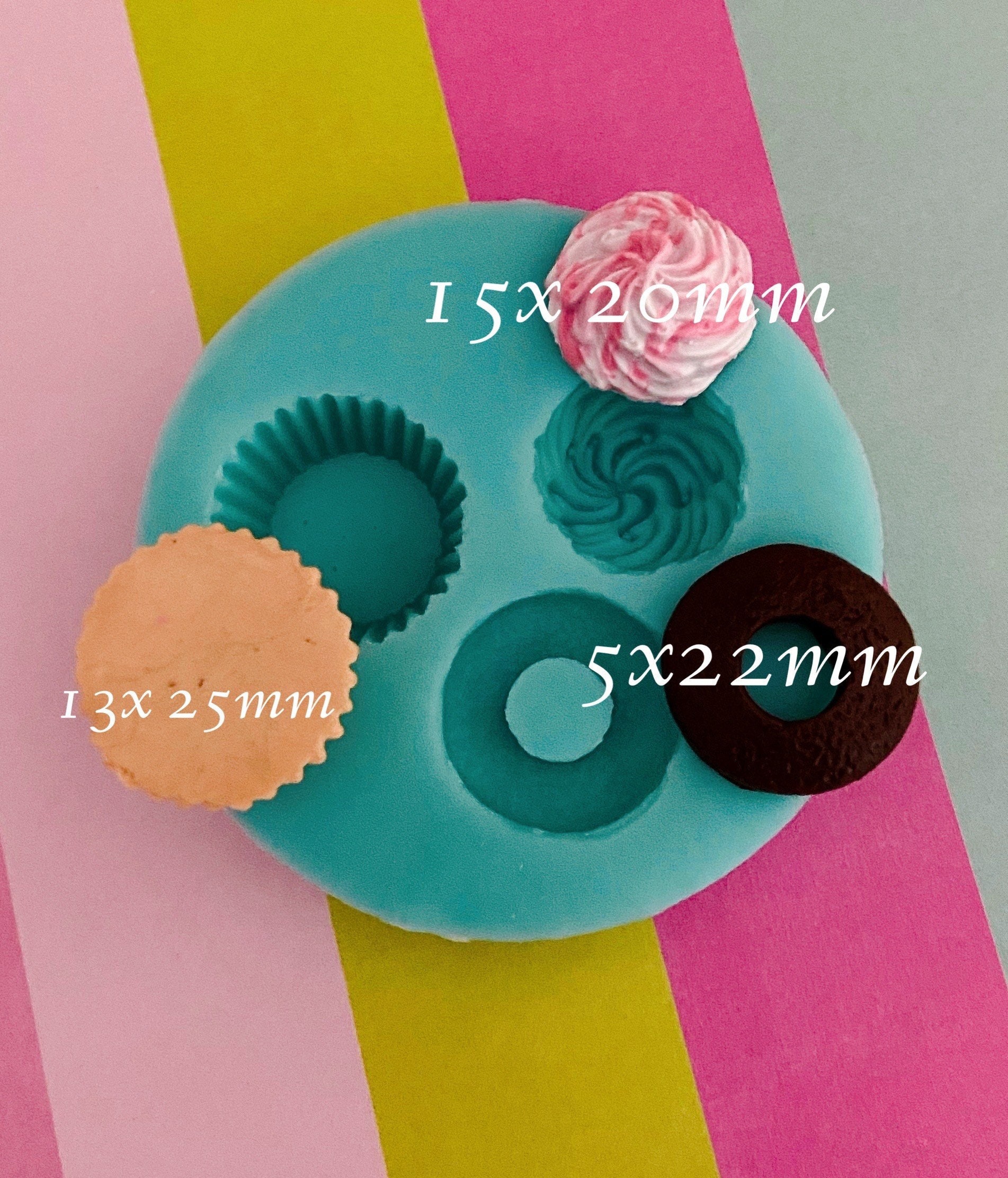 3 parts mini cupcake silicone mold / mould | Etsy