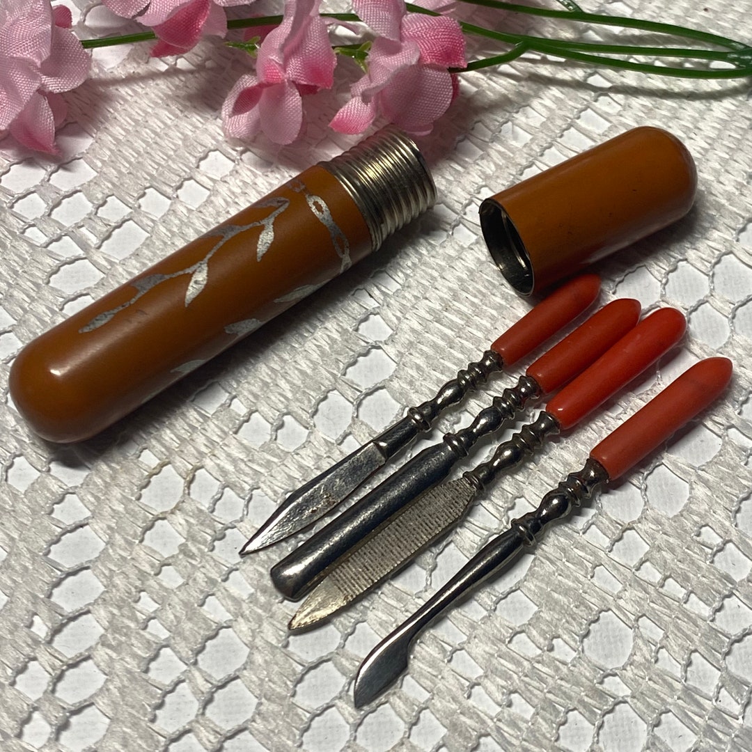 Vintage Small Manicure Nail Kit - Etsy