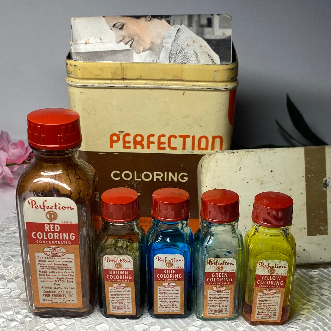 Vintage Avon Food Coloring Baking Set - Etsy