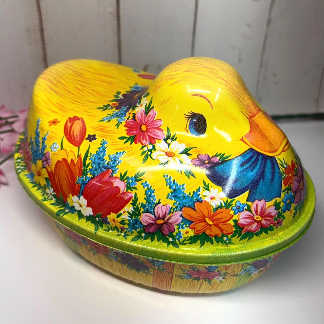 Vintage Plastic Easter Chick Bowl / Basket - Etsy