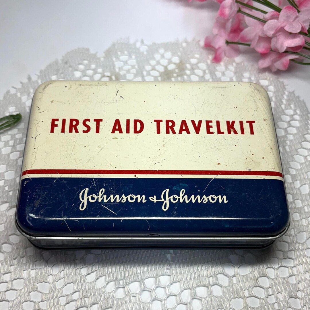Vintage First Aid Travel Kit Tin - Etsy