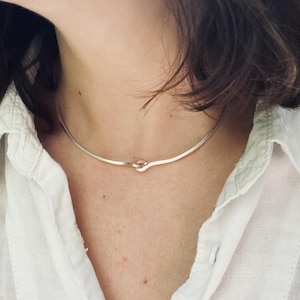 Dainty Choker,simple Choker , Sterling Snake Chain Choker I Minimalist ...