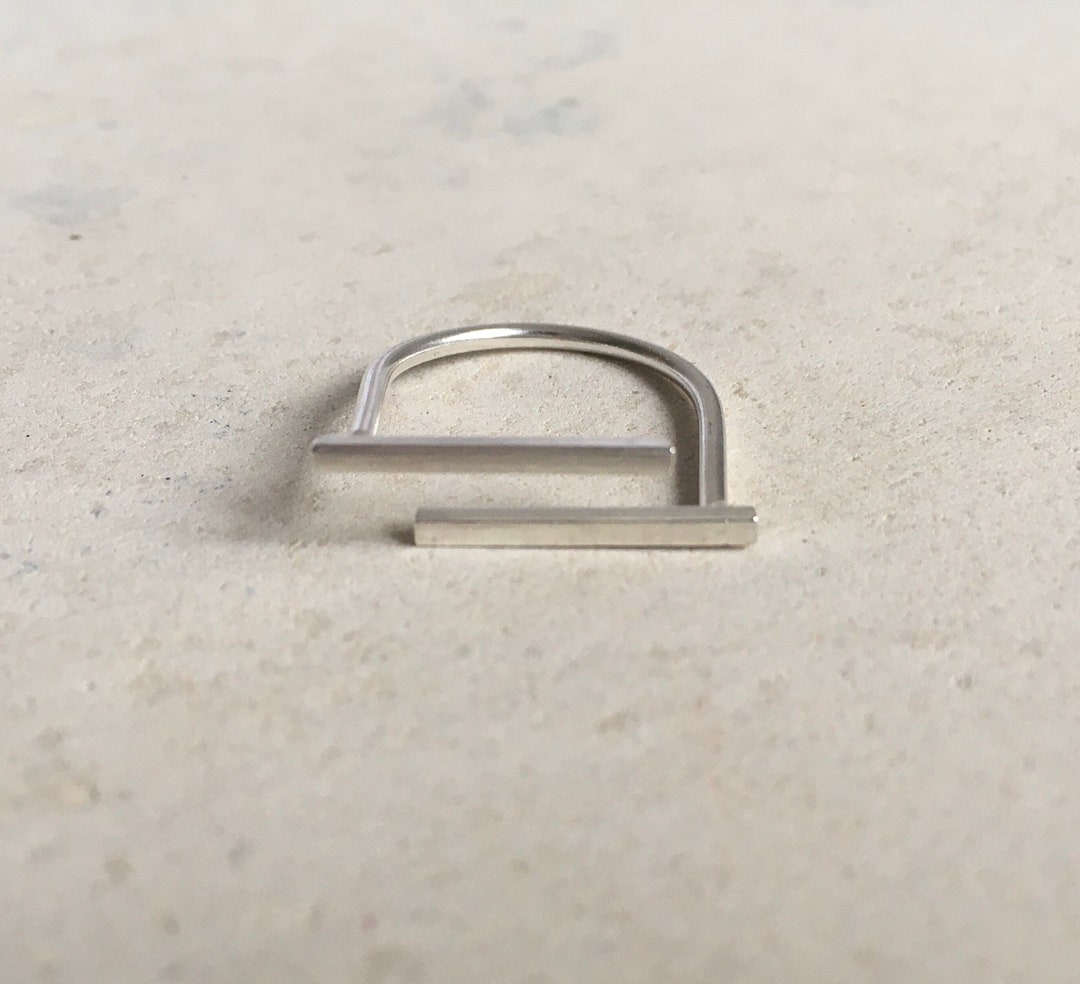 Minimalist Ring, Unique Geometric Ring - Etsy