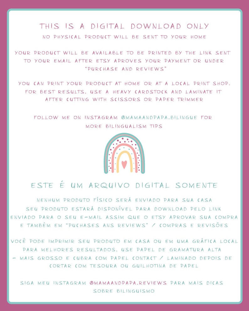 PRINTABLE PDF Bilingual FRUITS Memory Game - Portuguese / English ...