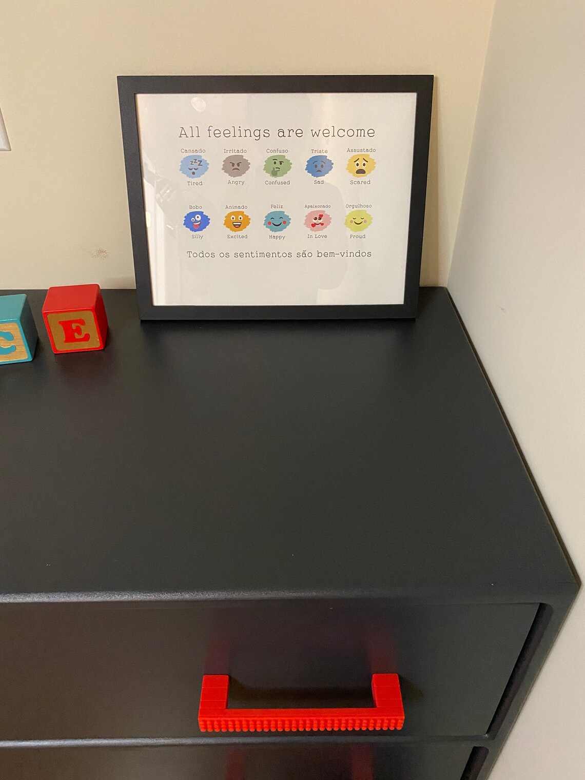 PRINTABLE PDF Bilingual Emotions / Feelings Poster Portuguese and ...