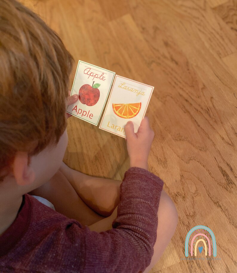 PRINTABLE PDF Bilingual FRUITS Memory Game - Portuguese / English ...