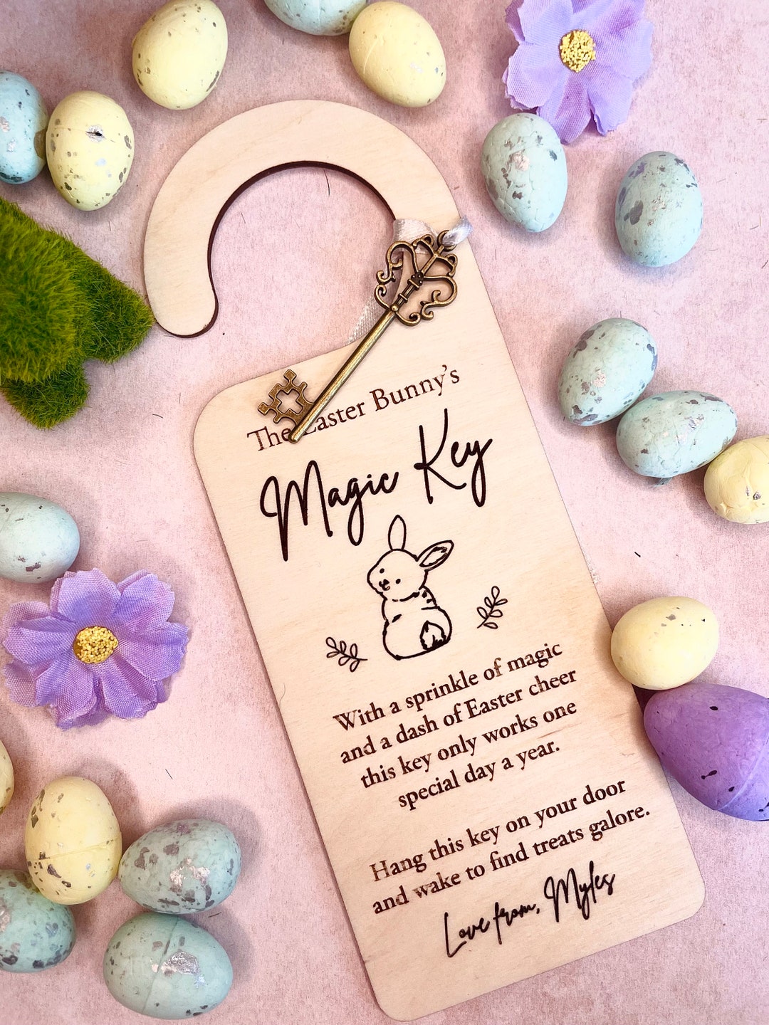 Easter Bunny Magic Key | Easter Door Sign | Easter Decor | Magic Key ...