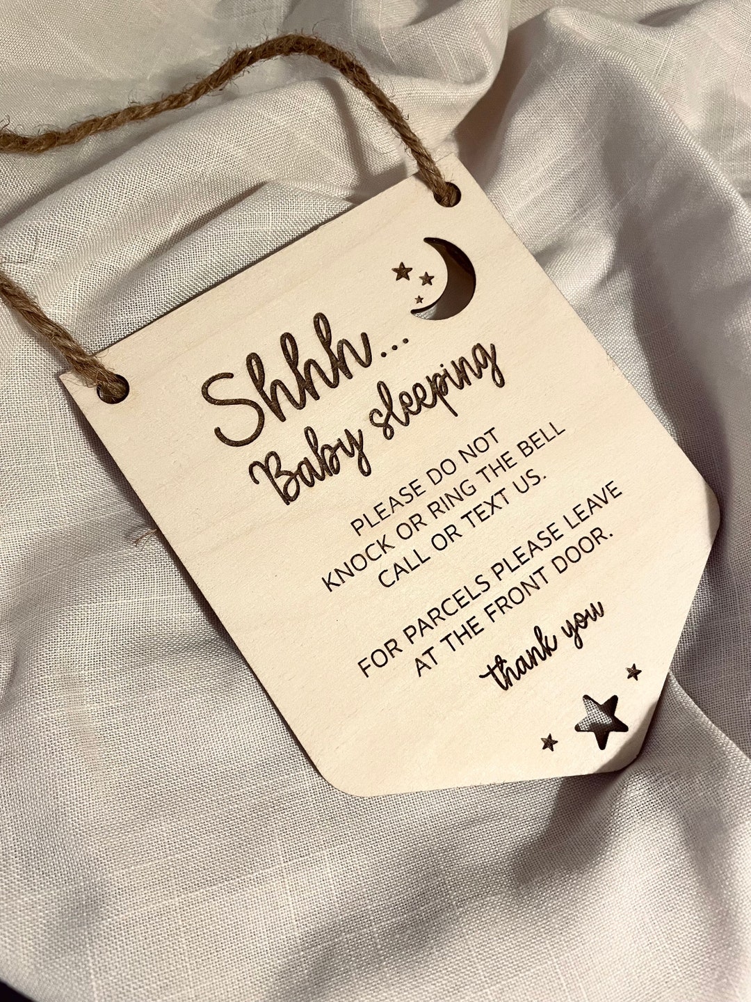 Shhh Baby Sleeping Sign | Milestone Discs | Neutral | Baby Shower Gift ...