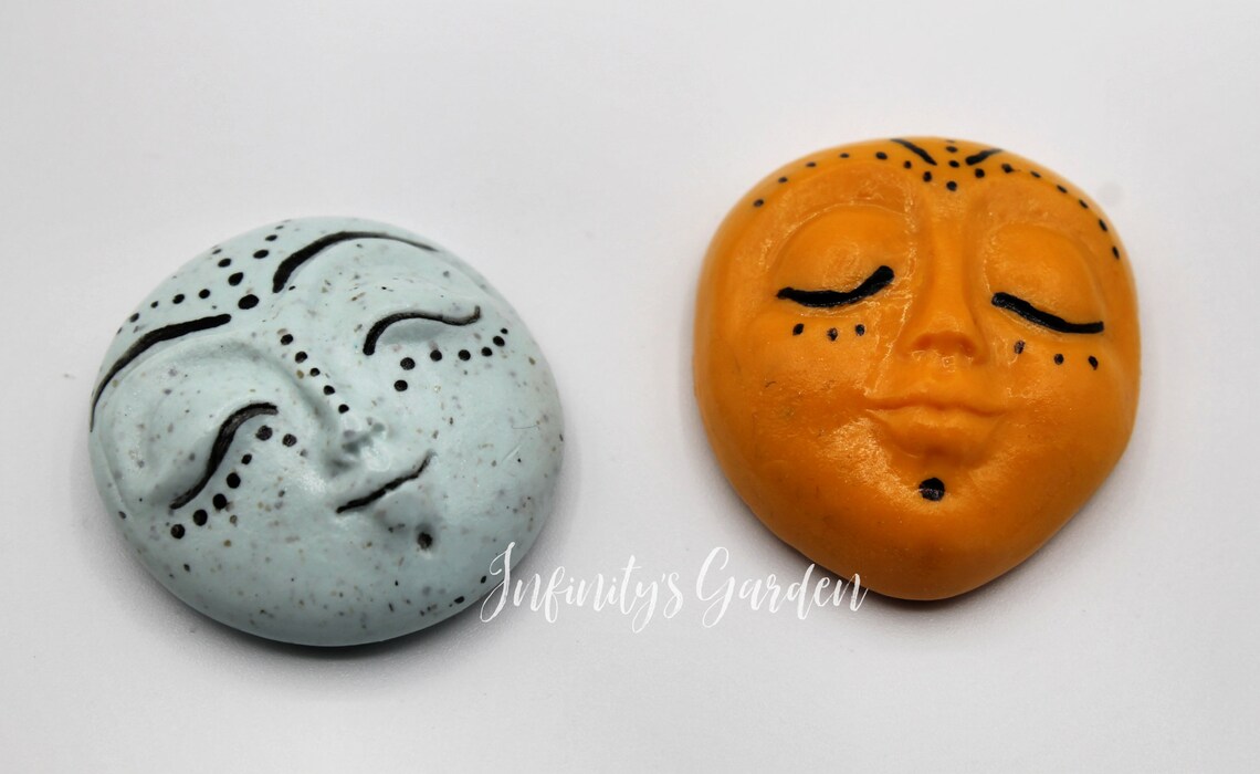 Fun Painted Face Magnets Happy Face Magnets set of 2 - Etsy