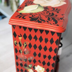 Red Painted Pin up Girl Jewelry Box Pin up Girl Art With - Etsy