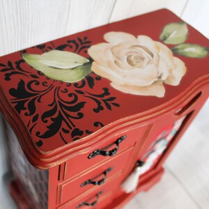 Red Painted Pin up Girl Jewelry Box Pin up Girl Art With - Etsy