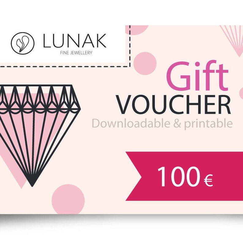 100 Euros Gift Certificate Printable Gift Card Last Minute | Etsy