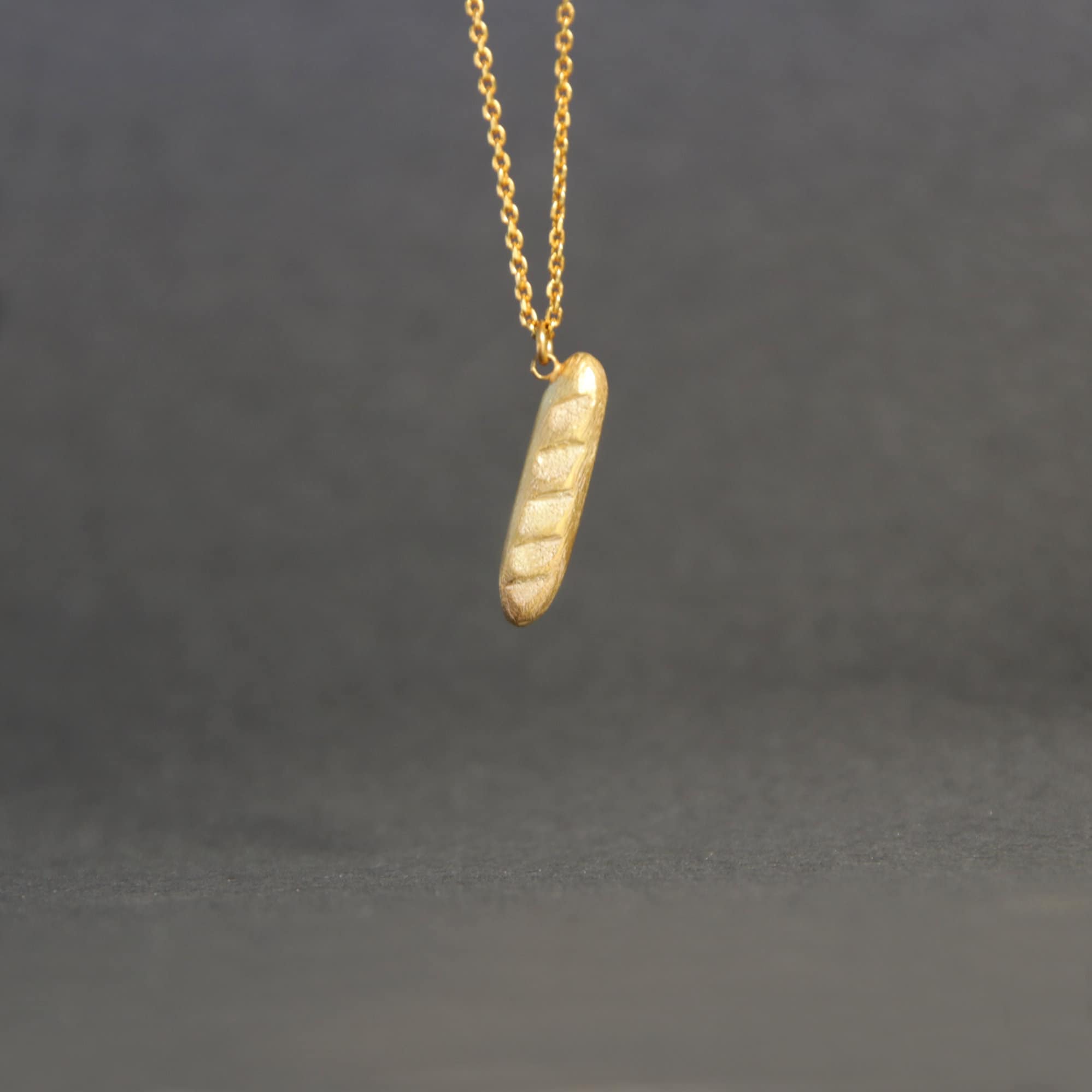 French Baguette Charm Necklace – Bread Necklace – Food Jewelry ...