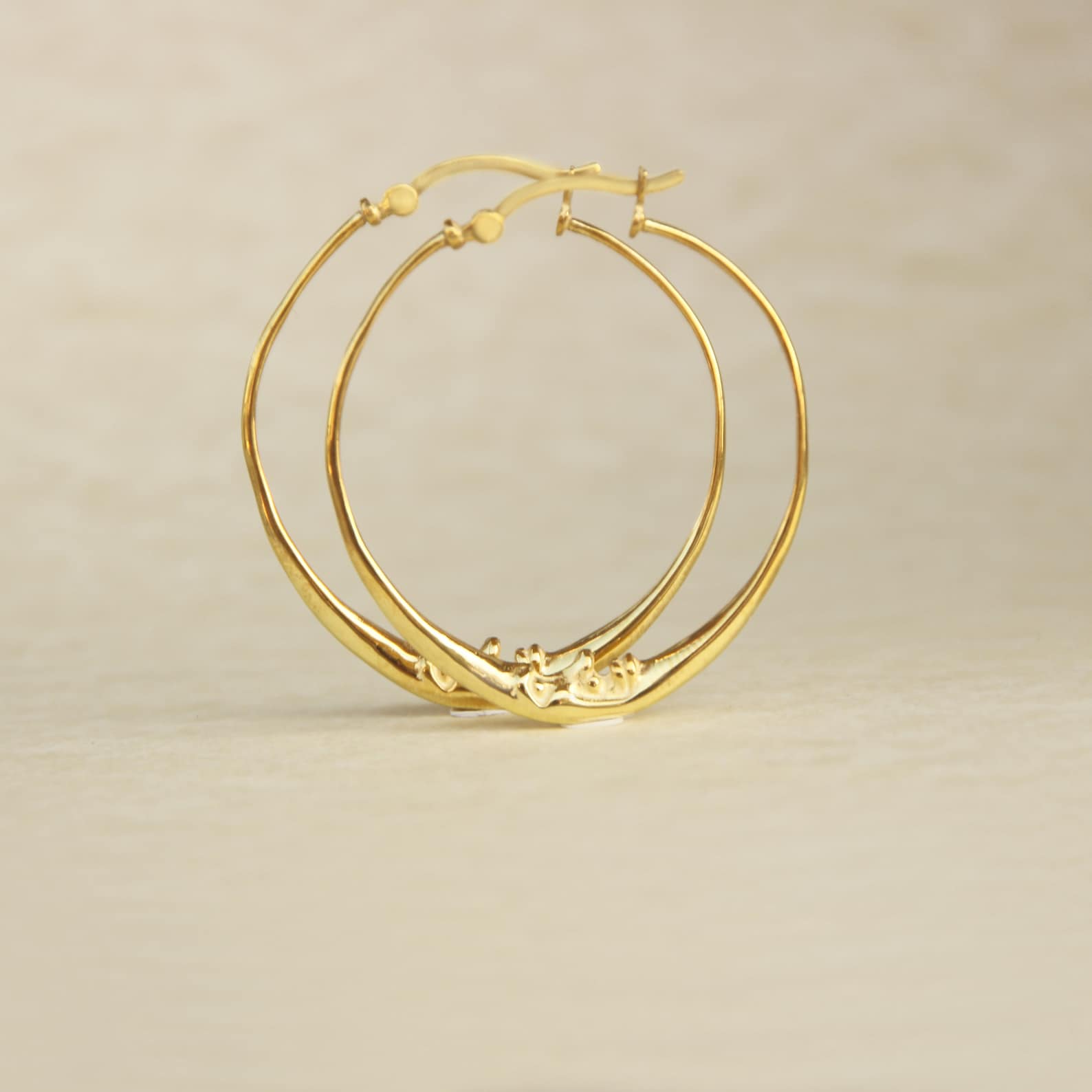 Crescent Moon Large Hoops Half Moon Hoops Earrings Delicate - Etsy