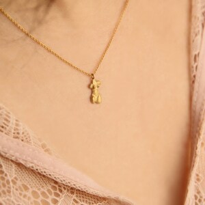 Tiny Gold Female Empowerment Necklace, Gold Female Body Pendant, Self ...