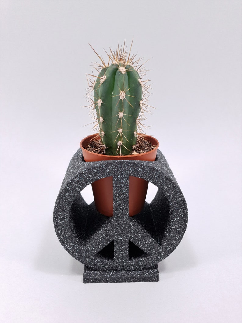 Peace Sign Succulent Pot Granite Stone Look Peace Symbol Logo - Etsy