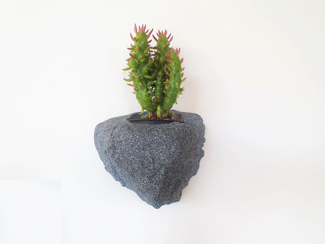 Granite Look Wall Planter, 3D Printed Stone Succulent Pot - Etsy