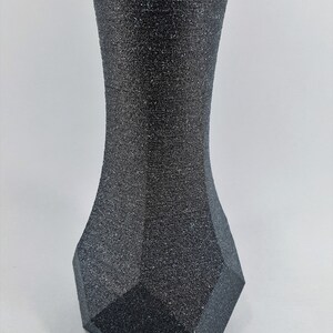 Large 10in 25cm Granite Stone Look Vase Black Grey White Vase Geometric ...