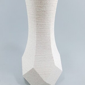 Large 10in 25cm Granite Stone Look Vase Black Grey White Vase Geometric ...