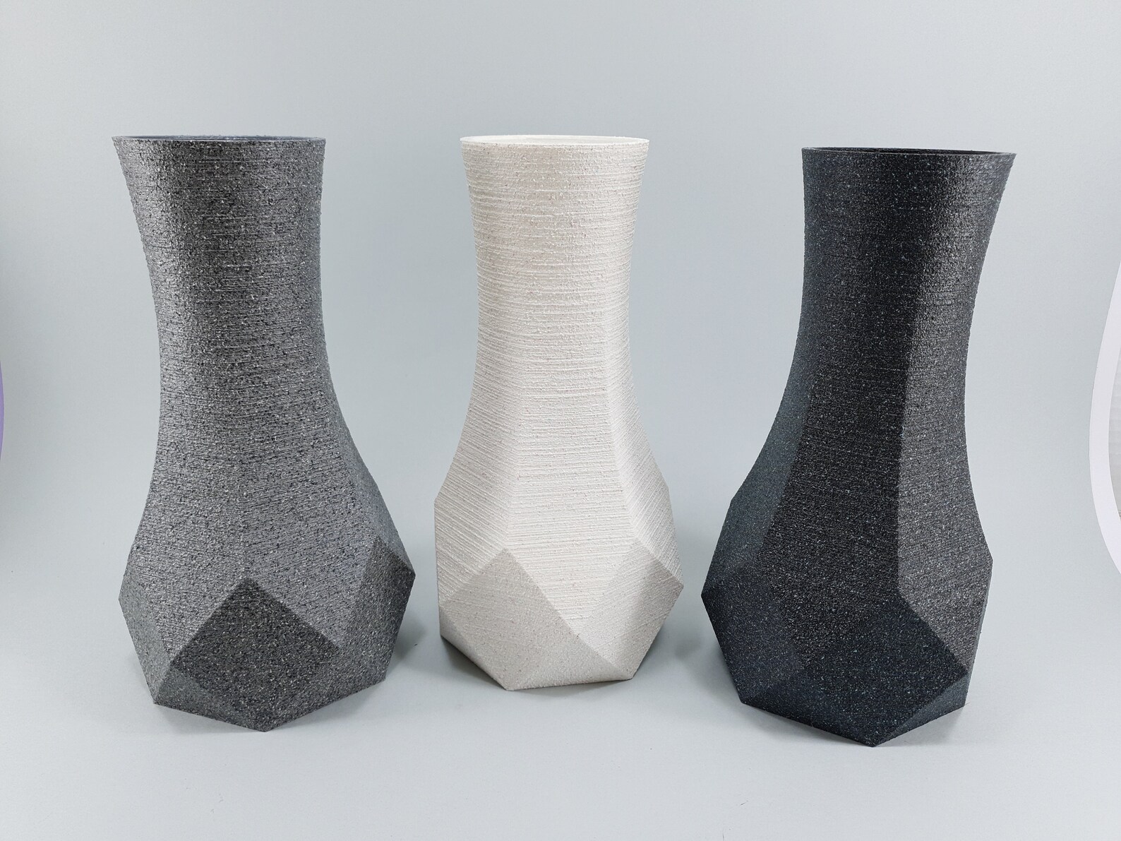 Large 10in 25cm Granite Stone Look Vase Black Grey White Vase | Etsy