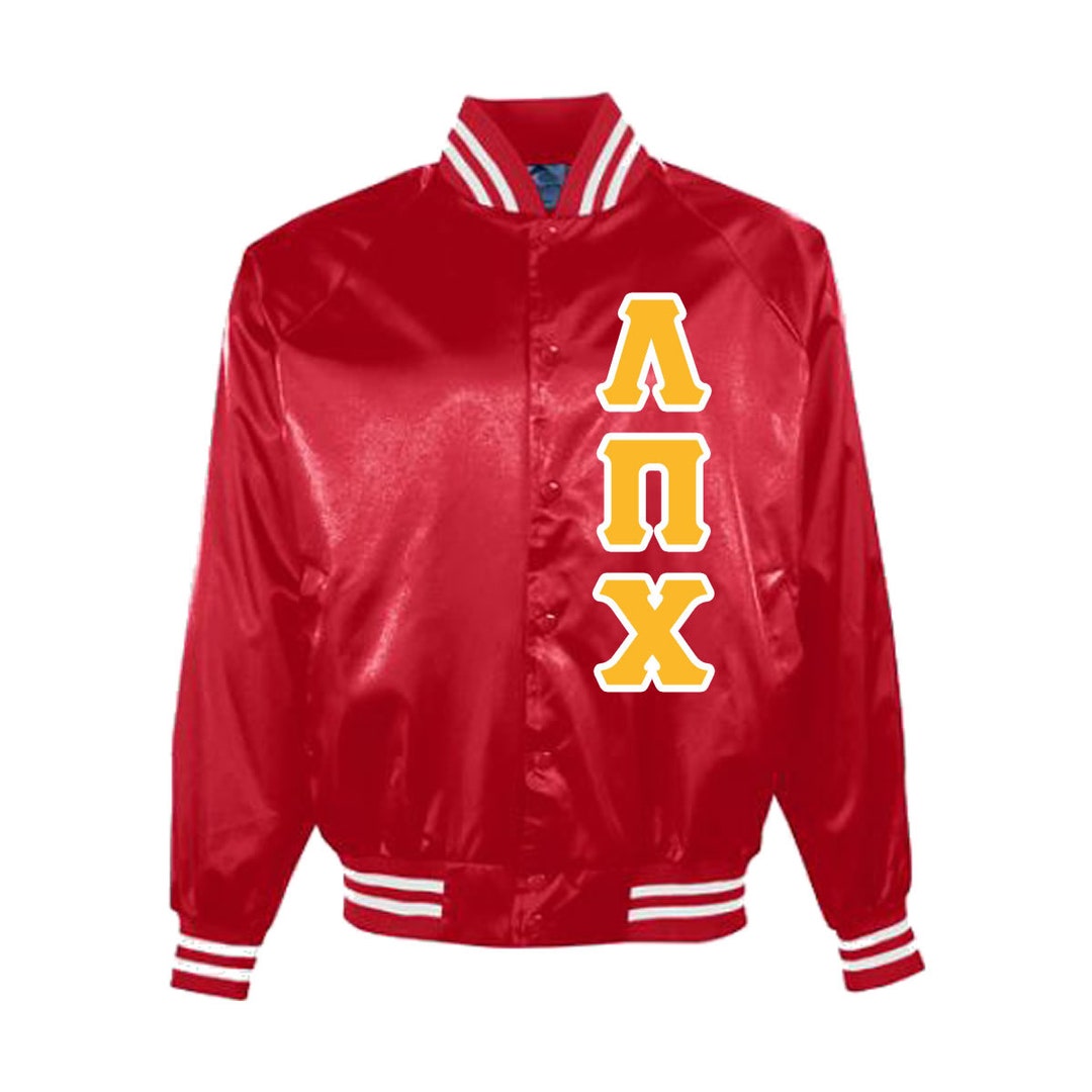 Lambda Pi Chi Embroidered Satin Jacket - Etsy