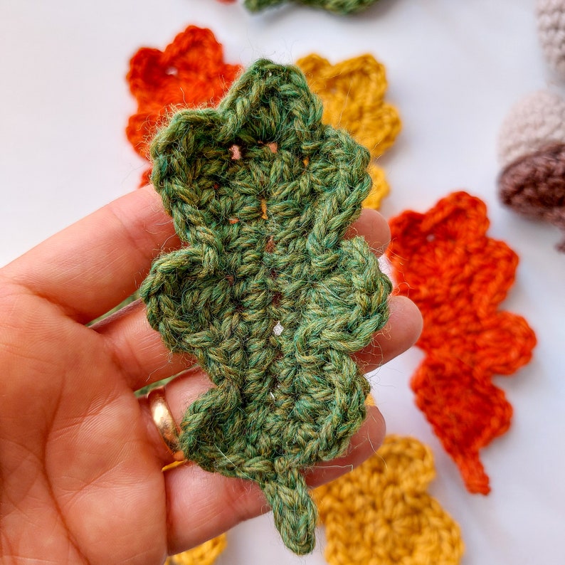 Crochet Pattern: Crochet Fall Garland, Crochet Maple Leaf, Crochet Oak ...