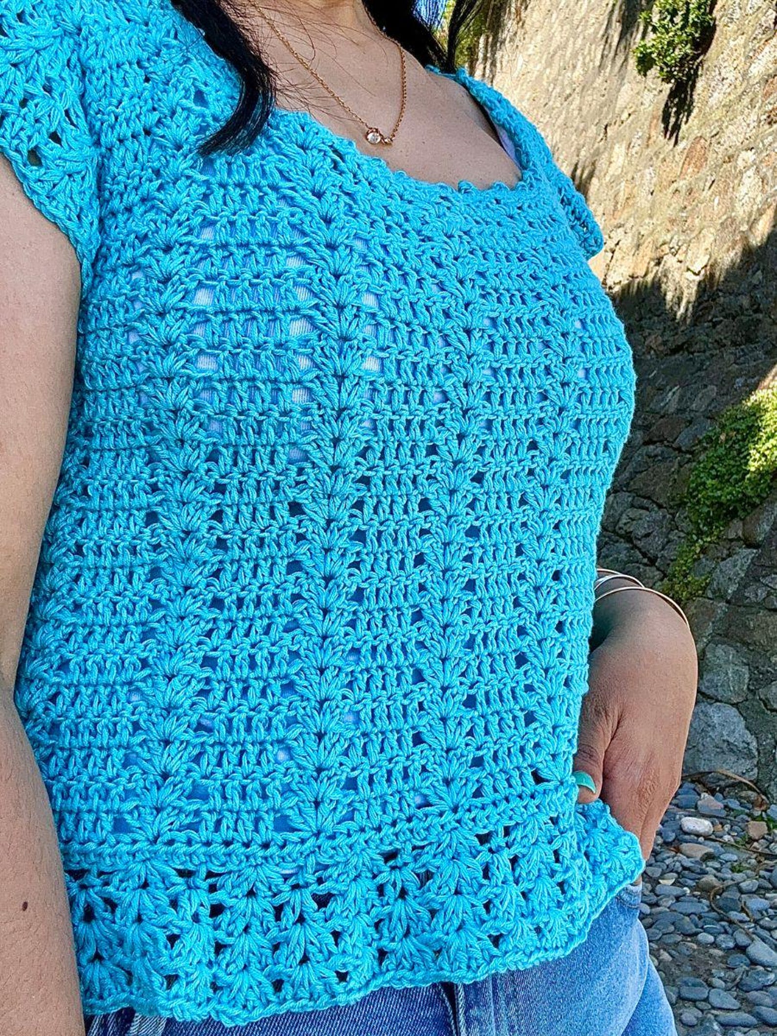 Bluebell Crochet Top Pattern: Easy Summer Tee (PDF Pattern) - Etsy