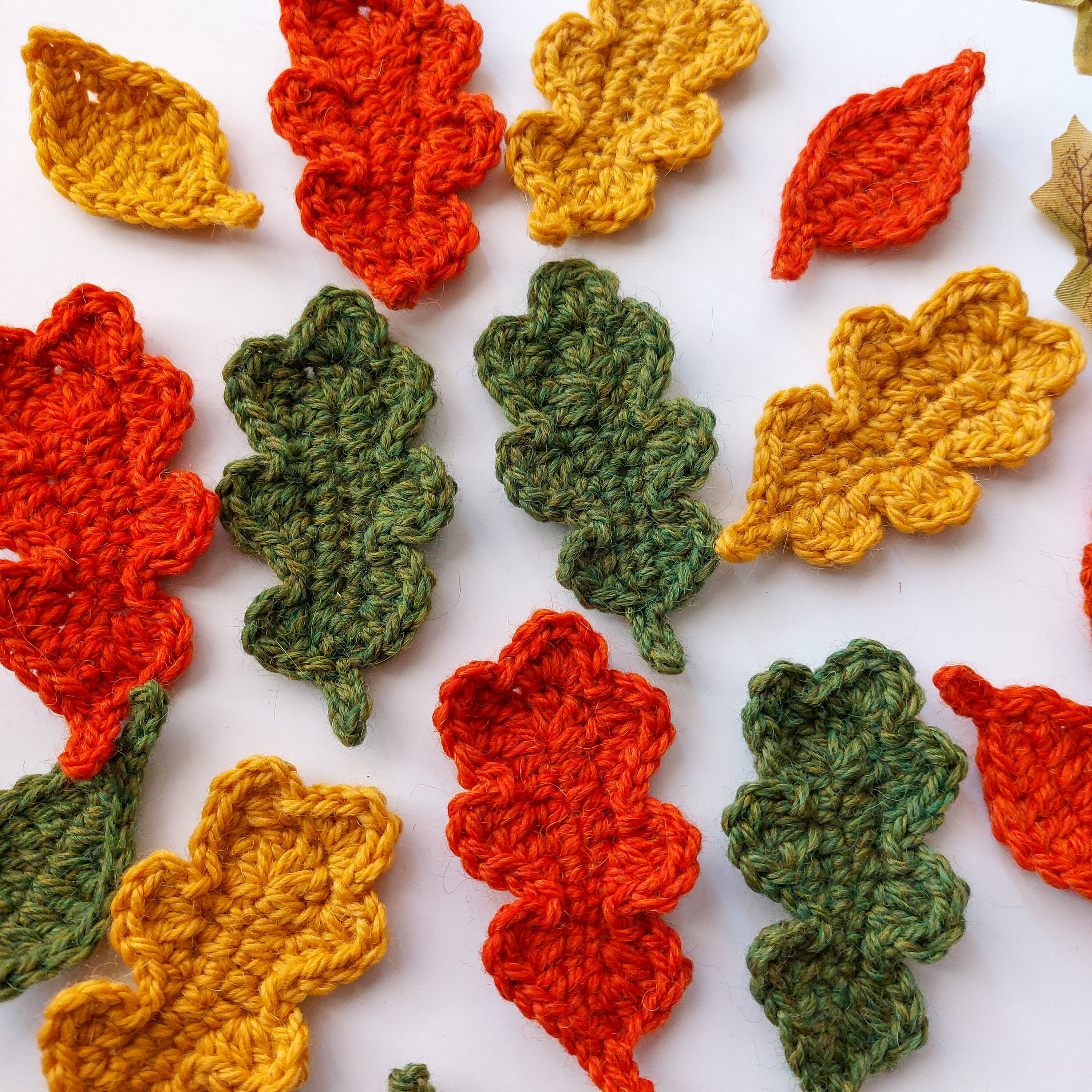 Crochet Pattern: Crochet Fall Garland, Crochet Maple Leaf, Crochet Oak ...