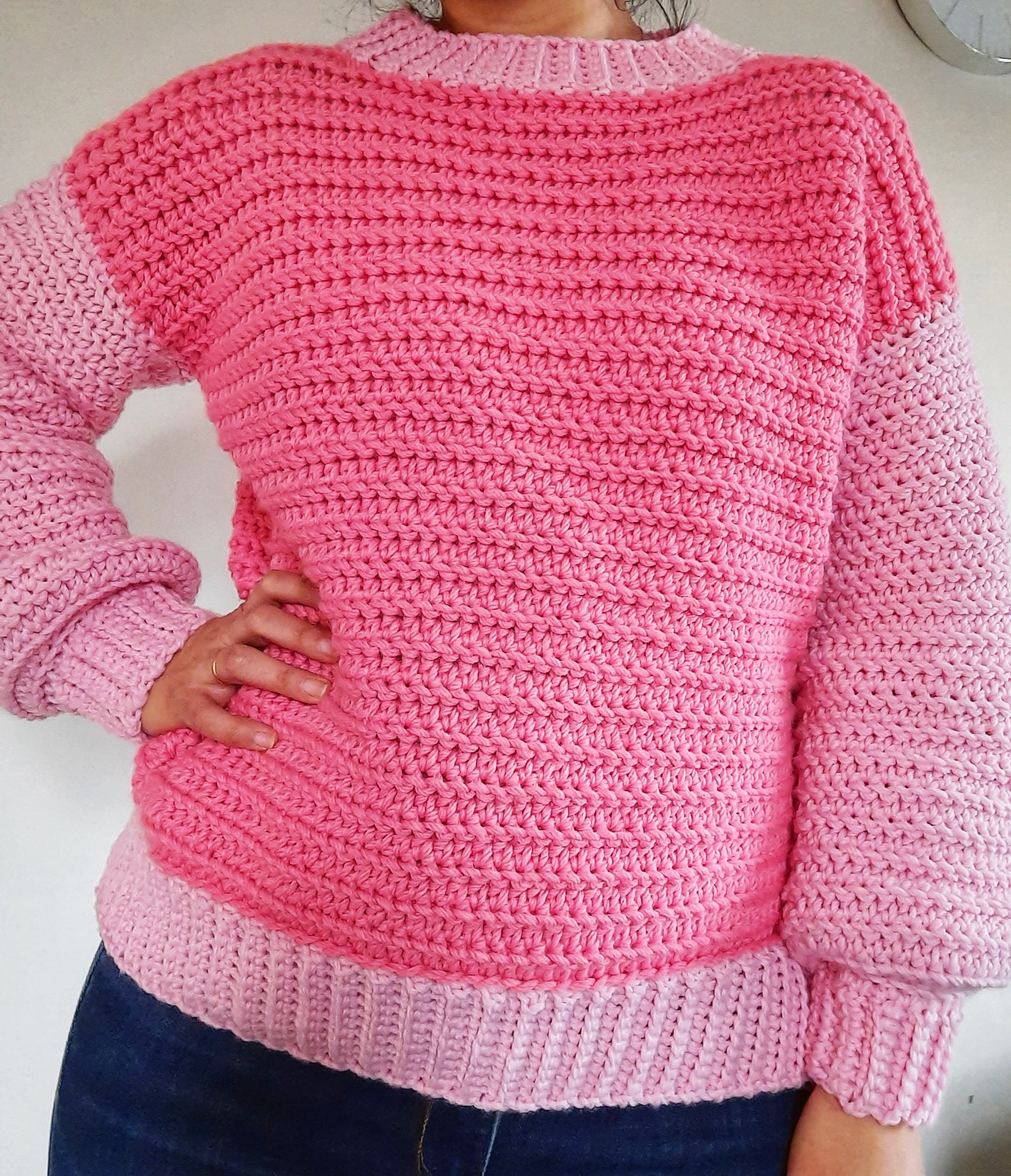 Chunky Crochet Sweater Pattern: Bubblegum Balloon Sleeves (PDF Pattern ...