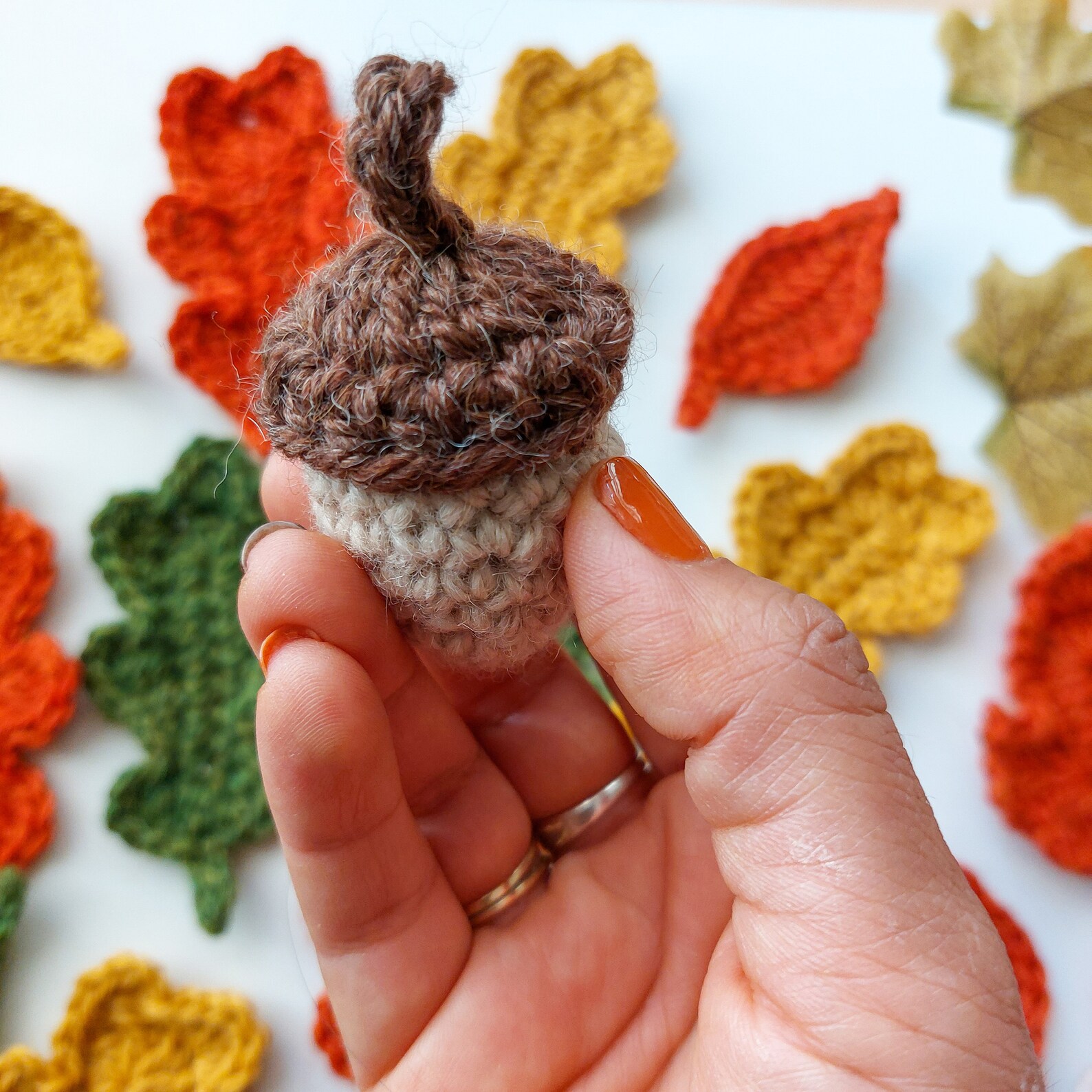 Crochet Pattern: Crochet Fall Garland, Crochet Maple Leaf, Crochet Oak ...