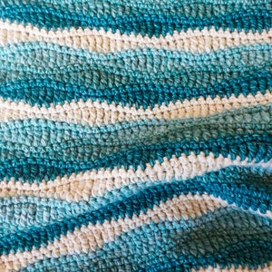 Crochet Waves Blanket, Crochet Chunky Blanket Pattern, Quick Crochet ...