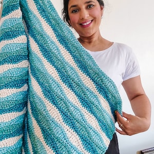 Crochet Waves Blanket, Crochet Chunky Blanket Pattern, Quick Crochet ...