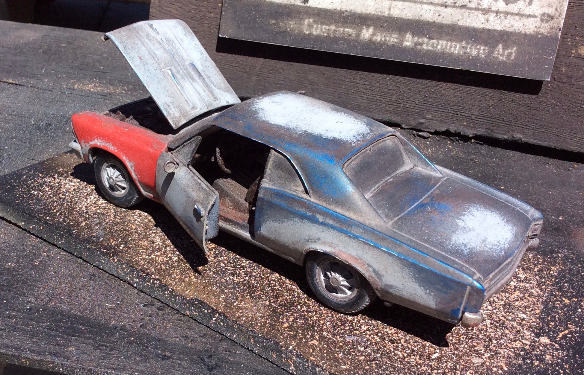 Barn Find 1966 Chevy Chevelle SS Die Cast Model, Custom Made, Rusty ...