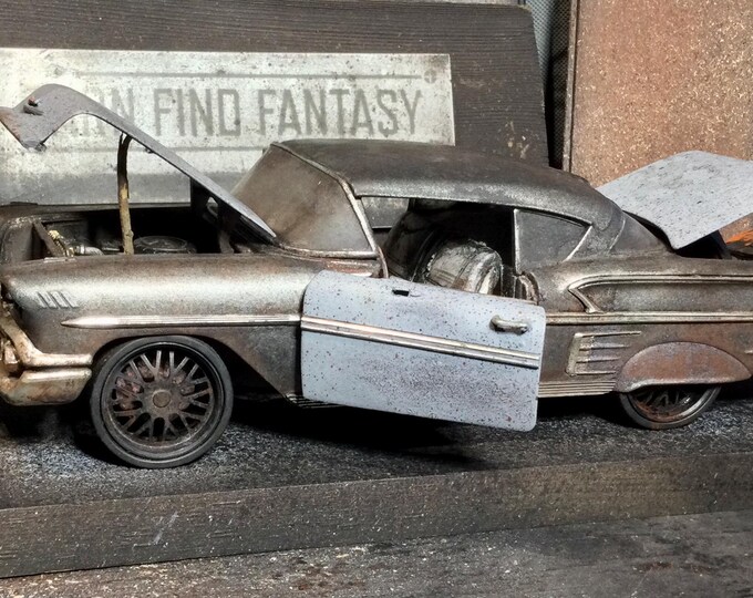 Barn Find 1958 Chevy Impala Model Car, 1:18, Custom Made, Rusty ...