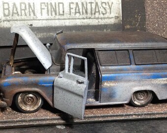 Barn Find 1968 Chevelle SS Model Car, Custom Made, Rusty, Distressed ...