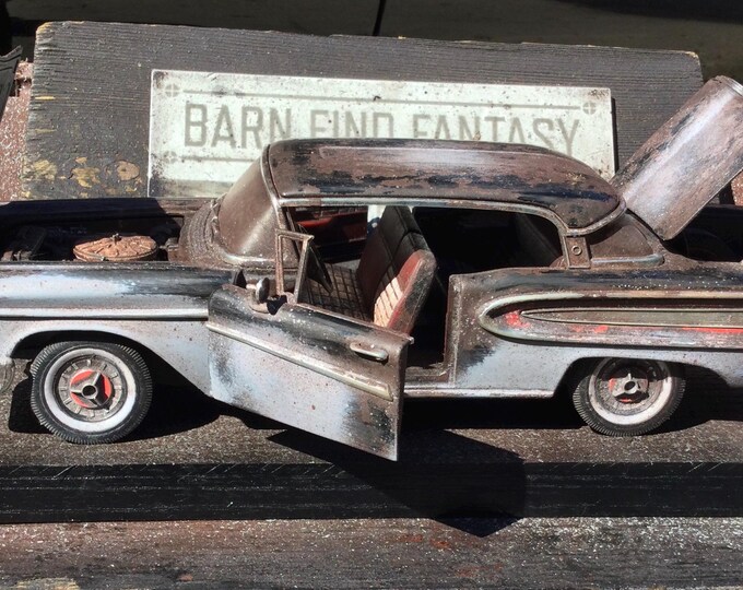 Barn Find 1958 Edsel Citation Model Car, 1:18, Custom Made, Rusty ...