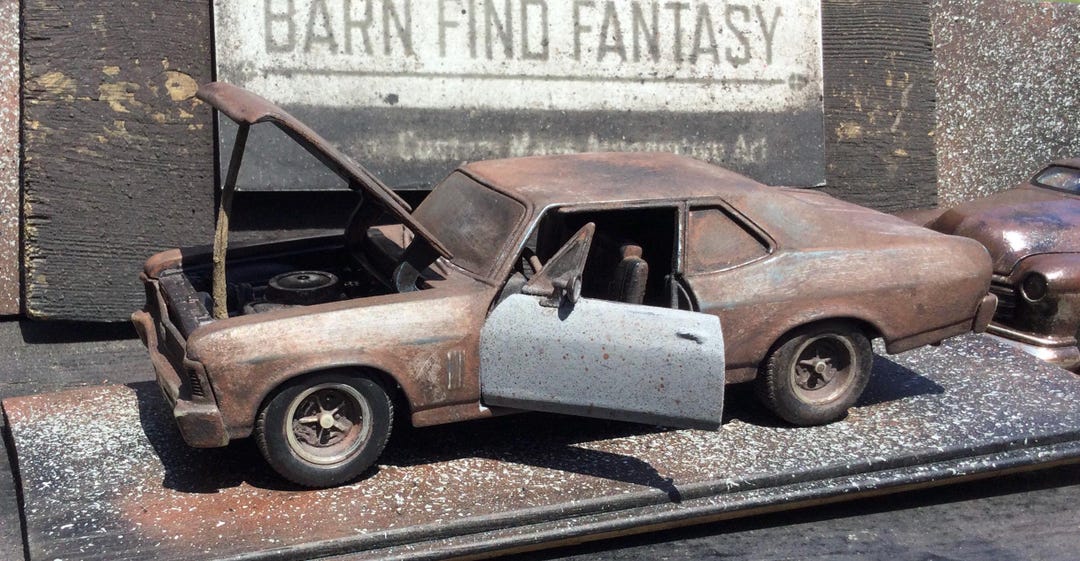 Barn Find 1970 Chevy Nova SS Model Car, Custom Made, Distressed, Rusty ...