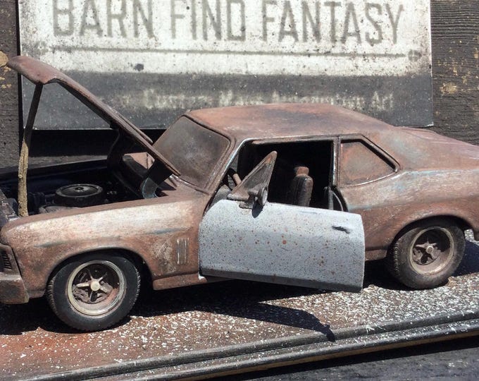Barn Find 1970 Chevy Nova SS Model Car, Custom Made, Distressed, Rusty ...