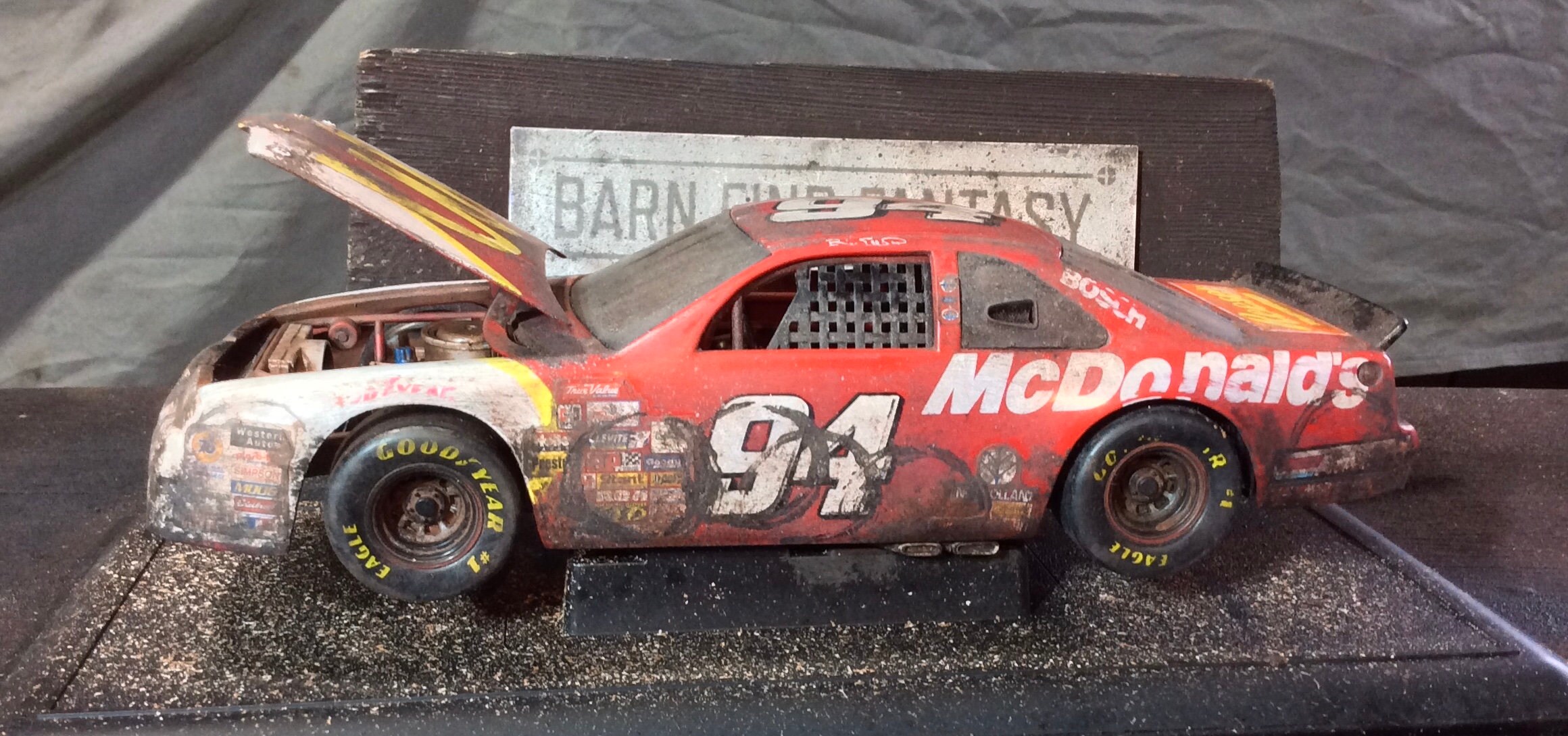 Barn Find 1996 Bill Elliott NASCAR Thunderbird Model, Custom Made, Race ...