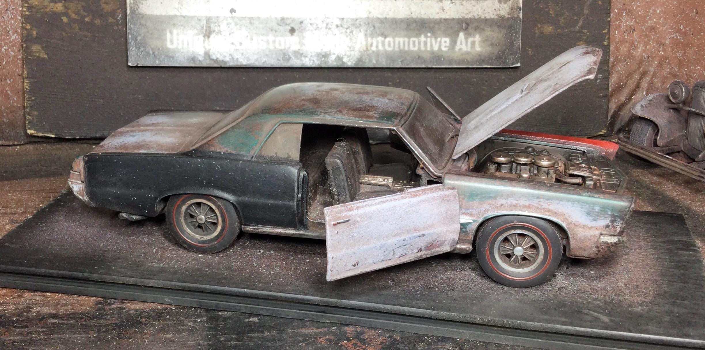 Barn Find 1965 Pontiac GTO Model Car, 1:24, Custom Made, Rusty ...