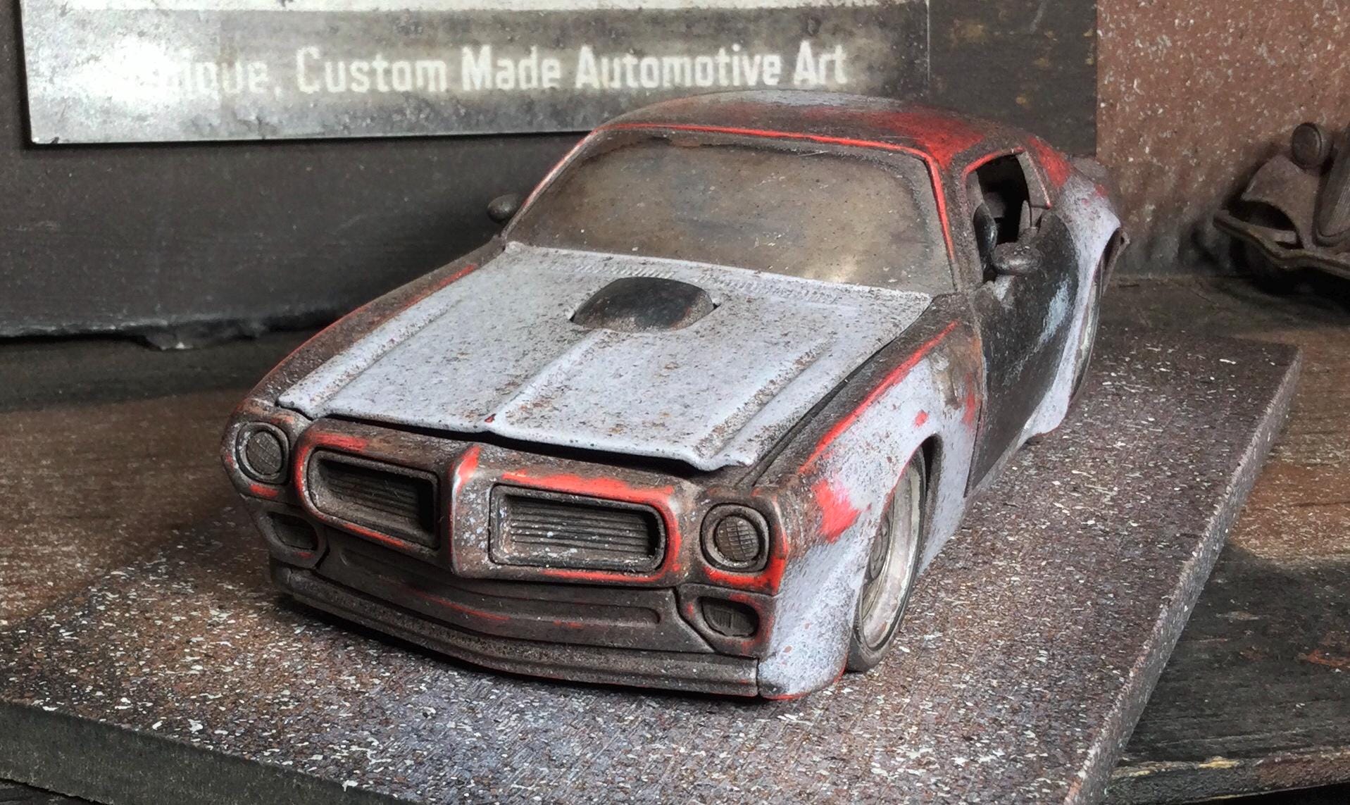 Barn Find 1972 Pontiac Firebird Restomod Die Cast Model, 1:24, Custom ...