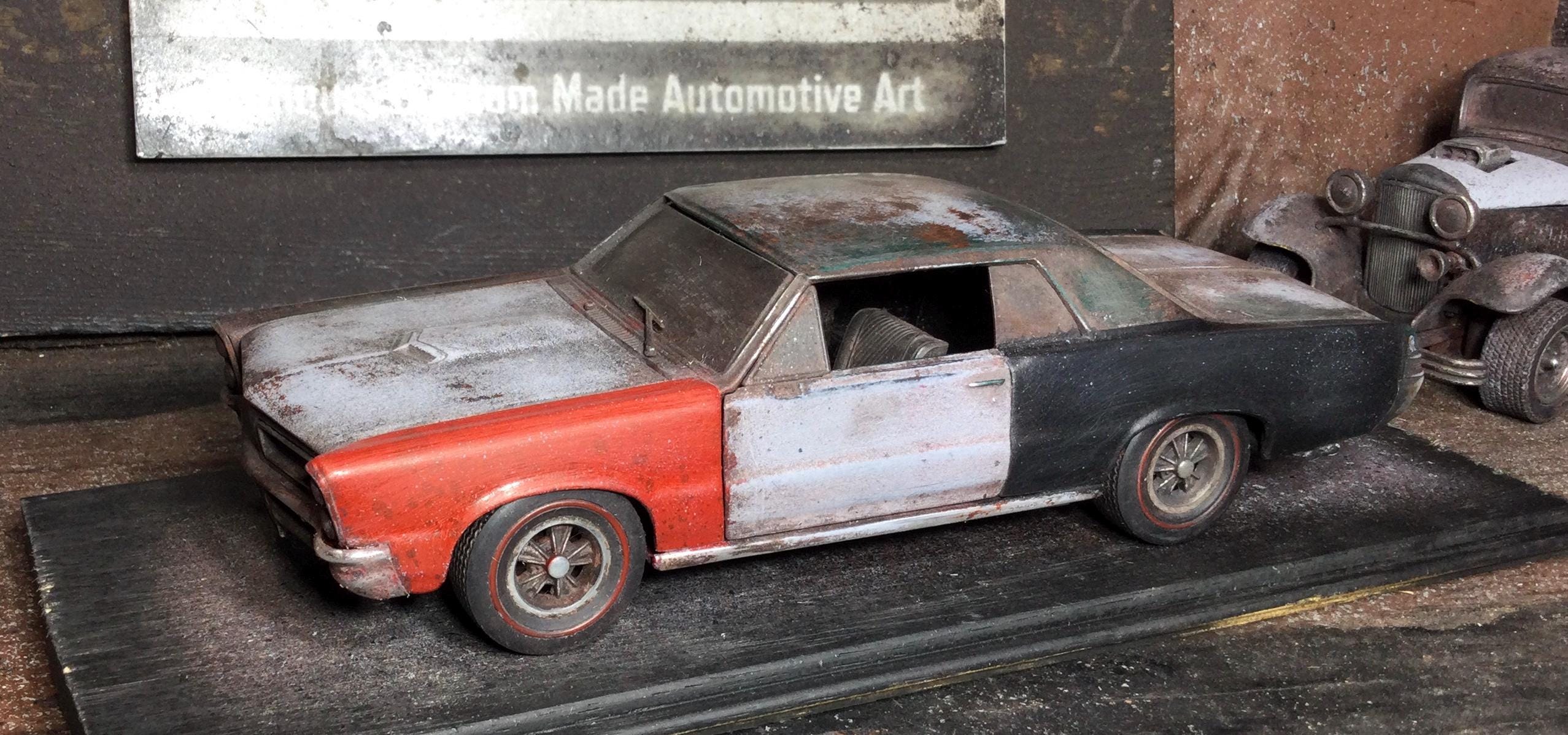Barn Find 1965 Pontiac GTO Model Car, 1:24, Custom Made, Rusty ...
