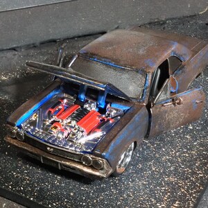 Barn Find 1966 Chevy Chevelle SS Rat Rod Model, Custom Made, Rusty ...