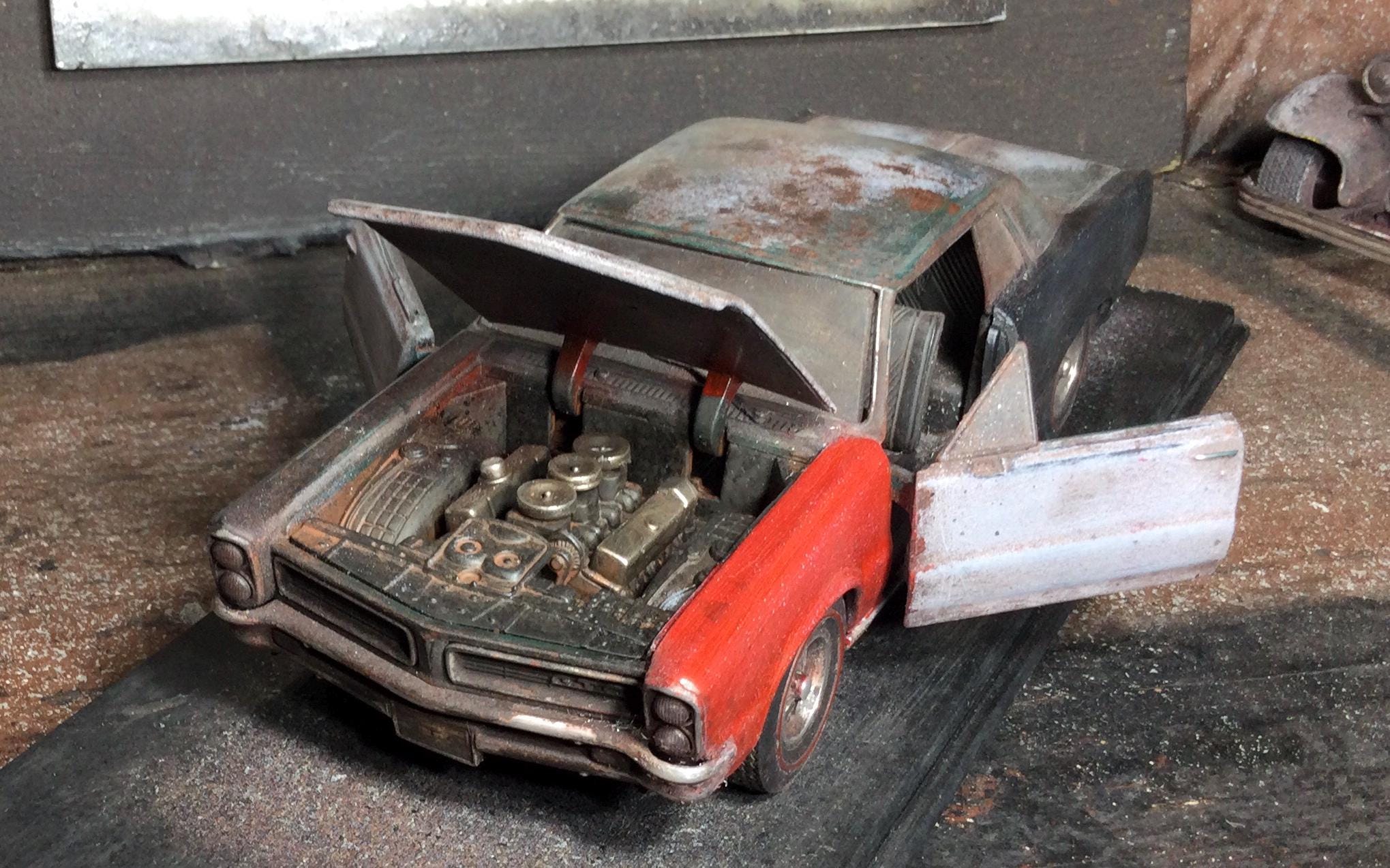 Barn Find 1965 Pontiac GTO Model Car, 1:24, Custom Made, Rusty ...