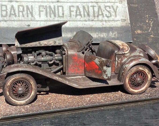 Barn Find 1935 Duesenberg SSJ Model Car, Custom Made, Rusty, Distressed ...