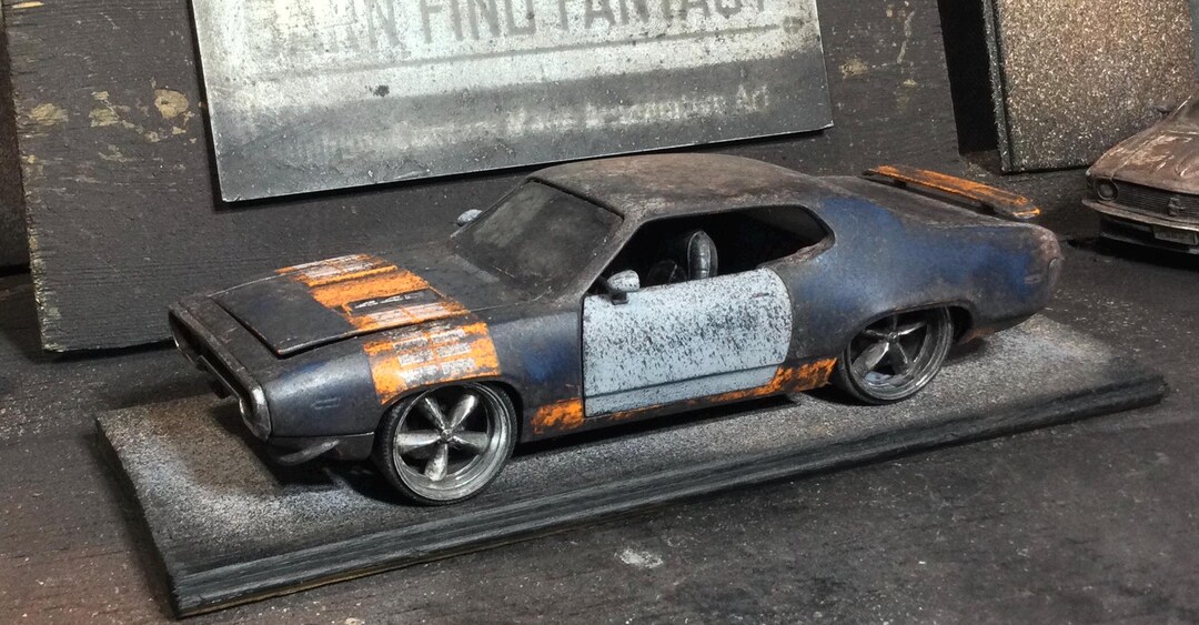 Barn Find 1972 Plymouth GTX 1:24 Model, Custom Made, Restomod, Rusty ...