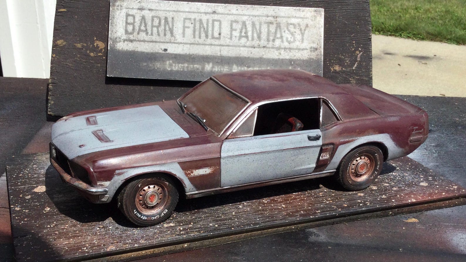 Barn Find 1968 Mustang California Special Model Car, Custom Made, Rusty ...