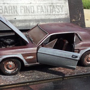 Barn Find 1968 Mustang California Special Model Car, Custom Made, Rusty ...